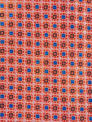 Kiton Geometric-pattern Tie - Orange
