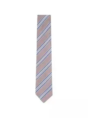 PAOLO ALBIZZATI Diagonal Stripe Neck Tie - Neutrals