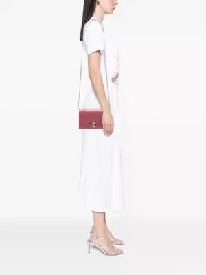 Dior 2019 Grained Calfskin Diorama Wallet On Chain Crossbody Bag - Red