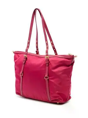 Prada Saffiano Trimmed Tessuto Satchel