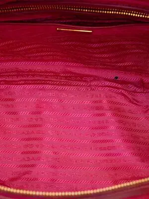 Prada Saffiano Trimmed Tessuto Satchel