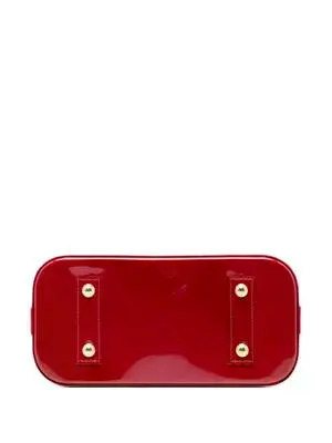 LOUIS VUITTON Monogram Vernis Alma Bb Satchel - Red