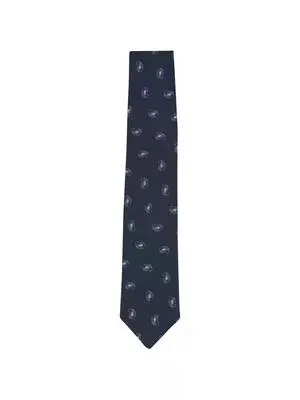 PAOLO ALBIZZATI Paisley Print Neck Tie - Blue