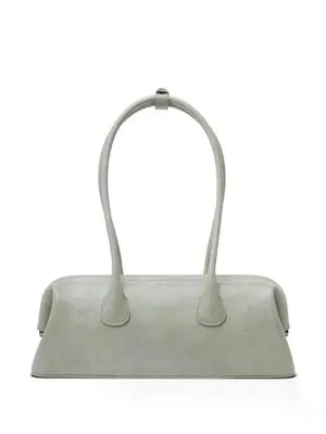 OSOI Boat Wide Leather Shoulder Bag - Grey