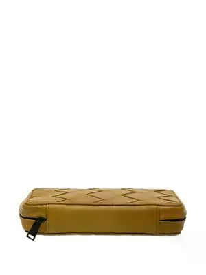 Bottega Veneta Nappa Maxi Intrecciato Zippered Pouch - Brown