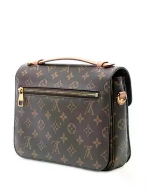 LOUIS VUITTON Monogram Pochette Metis Satchel - Brown