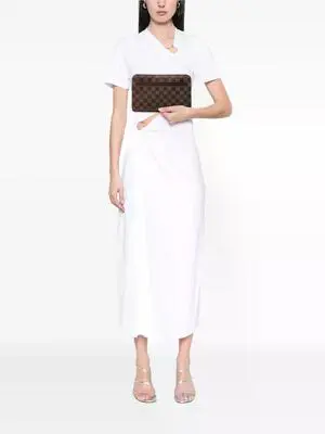 LOUIS VUITTON Damier Ebene Saint Louis Pochette Clutch Bag