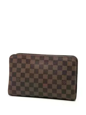 LOUIS VUITTON Damier Ebene Saint Louis Pochette Clutch Bag