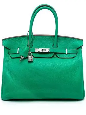 Hermès 2012 Clemence Birkin 35 Handbag - Green