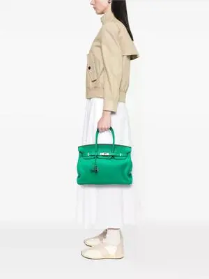 Hermès 2012 Clemence Birkin 35 Handbag - Green