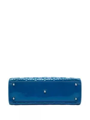 Dior Patent Cannage Lady Satchel - Blue