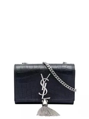 Saint Laurent Small Embossed Kate Tassel Crossbody Bag