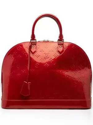 LOUIS VUITTON Monogram Vernis Alma Gm Handbag - Red