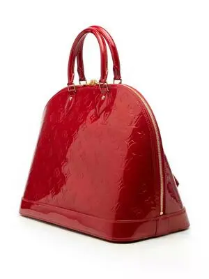 LOUIS VUITTON Monogram Vernis Alma Gm Handbag - Red