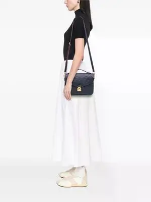 LOUIS VUITTON Monogram Empreinte Pochette Metis Satchel - Blue