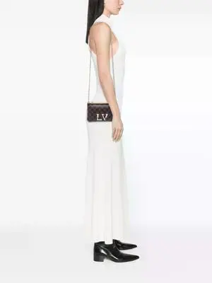 LOUIS VUITTON Damier Ebene Pochette Double Zip Crossbody Bag