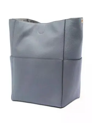 Celine Leather Sangle Bucket Bag - Grey