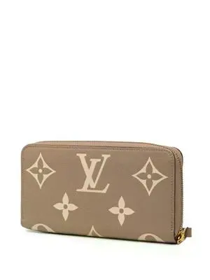 LOUIS VUITTON 2020 Bicolor Monogram Empreinte Giant Zippy Wallet Long Wallets - Brown