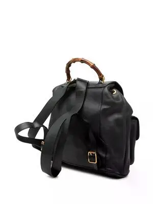 Gucci Calfskin Bamboo Drawstring Backpack