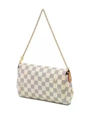 LOUIS VUITTON Damier Azur Favorite Pm Satchel - White