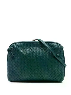 Bottega Veneta Nappa Intrecciato Nodini Crossbody Bag - Blue
