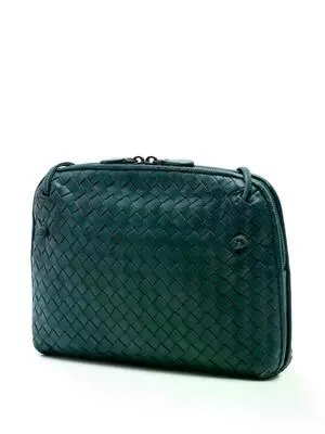 Bottega Veneta Nappa Intrecciato Nodini Crossbody Bag - Blue