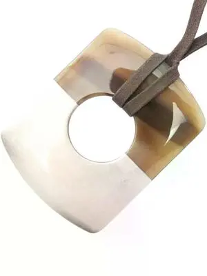 Hermès Dalva Pendant Necklace In Lacquered Buffalo Horn