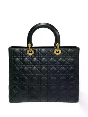 Dior Lambskin Cannage Lady Satchel - Black