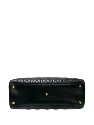 Dior Lambskin Cannage Lady Satchel - Black