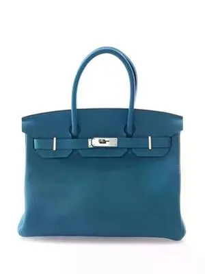 Hermès 30 Birkin Retourne Handbag - Blue