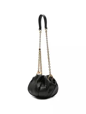 Chloé Plissé Pleated Shoulder Bag - Black