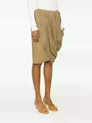 Chloé Draped Pleated Skirt - Green