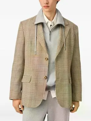 AMI Paris Wool Prince Of Wales Straight Jacket