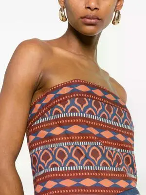 Johanna Ortiz Paraiso Agreste Strapless Dress - Red
