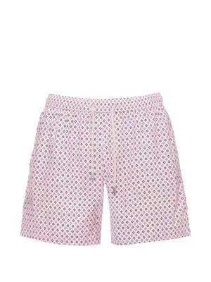 MC2 SAINT BARTH Geometric Print Swim Shorts - Pink