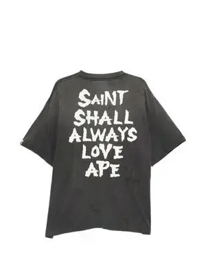 LE MONT SAINT MICHEL Graphic-print Distressed T-shirt - Grey