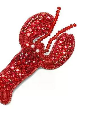 Thom Browne Crystal-beaded Lobster Brooch