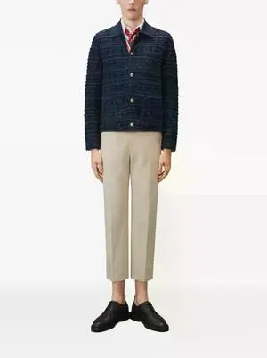 Thom Browne Knit Tweed 4-bar Utility Jacket