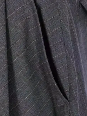 Comme Des Garçons Pinstripe Draped Trousers