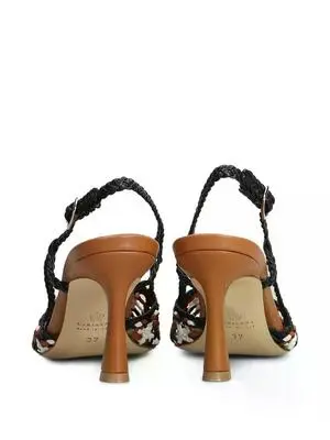L'ARIANNA L. Arianna Woven Leather Slingback Pumps
