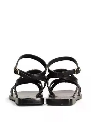 CORAL BLUE Open-toe Sandals With Side Buckle