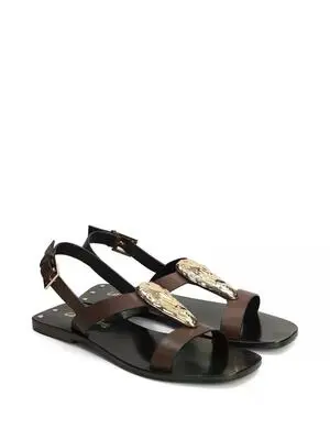 CORAL BLUE Buckle-fastening Slingback Sandals