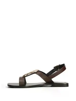 CORAL BLUE Buckle-fastening Slingback Sandals