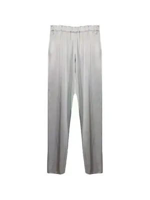 KANGRA Satin Elasticated Waist Trousers - Grey