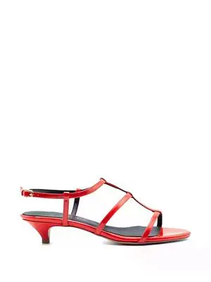 JULIE DEE Strappy Kitten-heel Sandals - Red