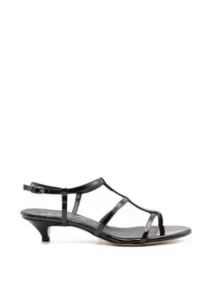 JULIE DEE Strappy Kitten-heel Sandals - Black