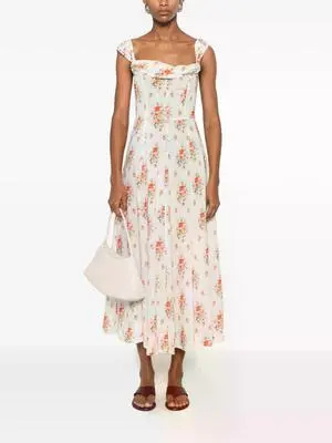 DÔEN Clea Floral-print Midi Dress