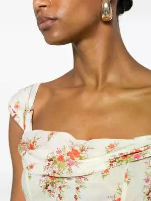DÔEN Clea Floral-print Midi Dress