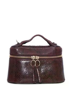 Orciani Mini Joy Exotic Snakeskin-effect Leather Tote Bag - Brown