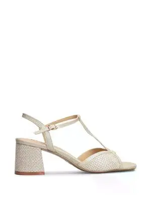 BIBI LOU Maica Crystal-embellished Sandals - Neutrals